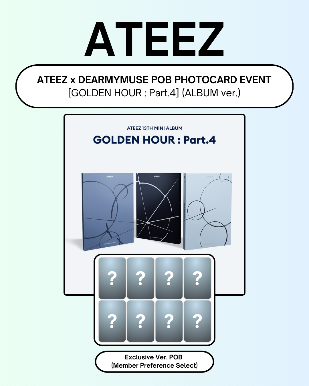 [02/05 DEARMYMUSE PHOTOCARD EVENT] ATEEZ - 13TH MINI ALBUM [GOLDEN HOU ...