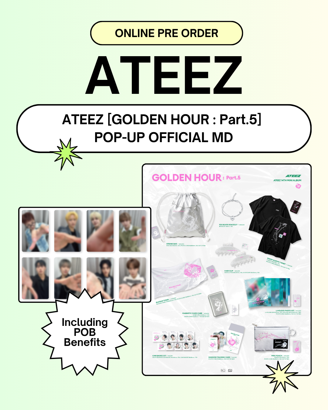 [7/5 ONLINE PRE-ORDER SOUNDWAVE] ATEEZ [GOLDEN HOUR : Part.5] POP-UP S ...
