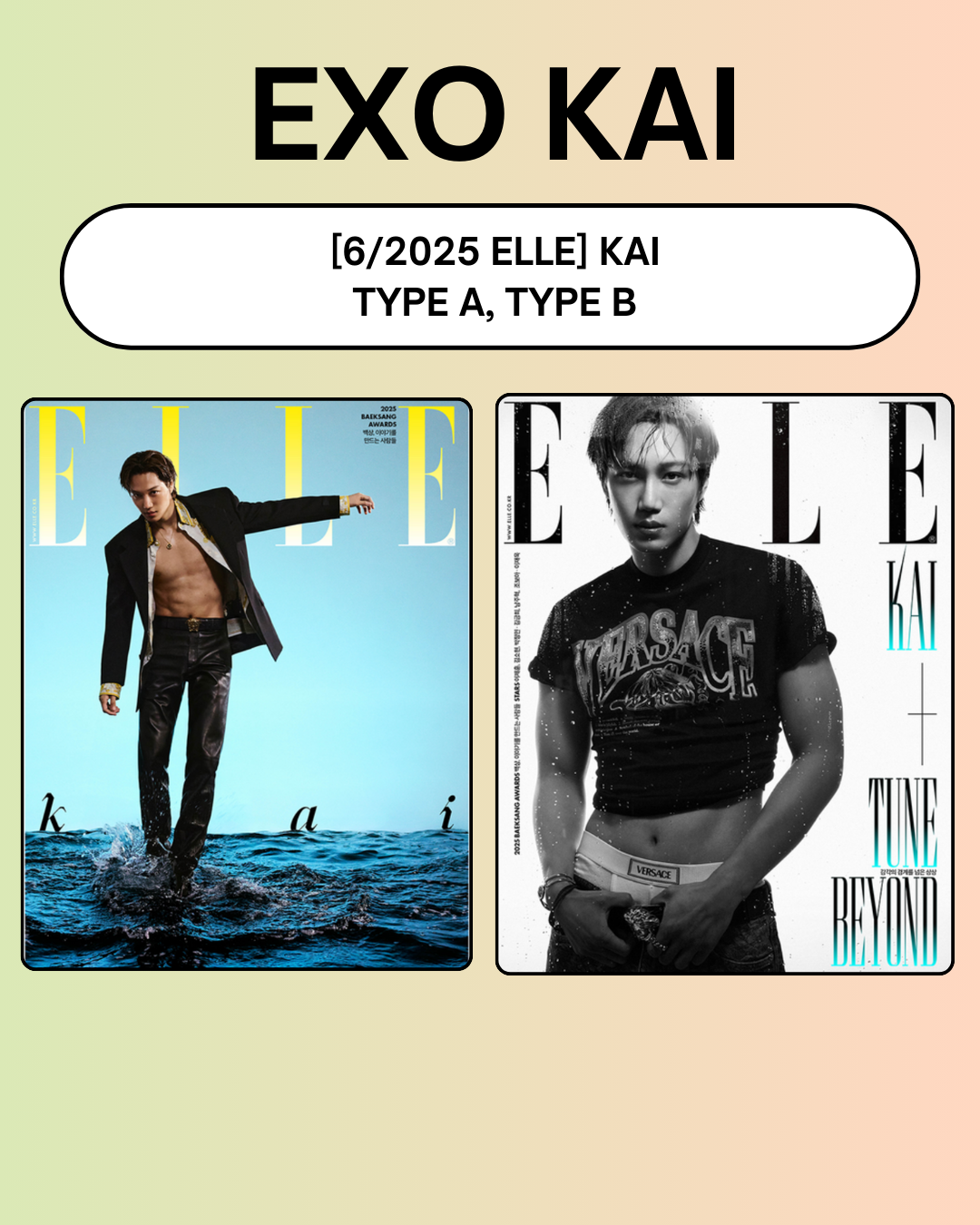 [6/2025 ELLE x EXO KAI MAGAZINE] VERSION A or VERSION B | WONDERNARA ...